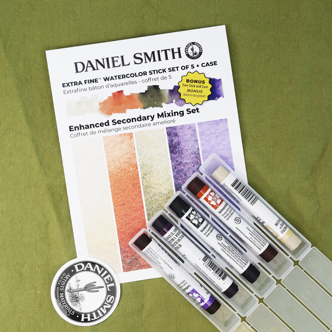 Daniel Smith Extra Fine Watercolor Sticks 5 pc Set, Core Colors