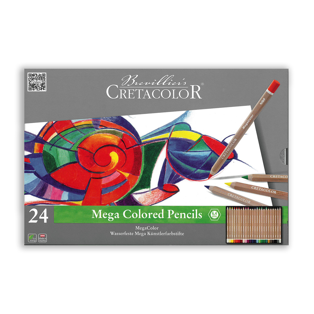 Cretacolor Mega Colored Pencils, Set of 12