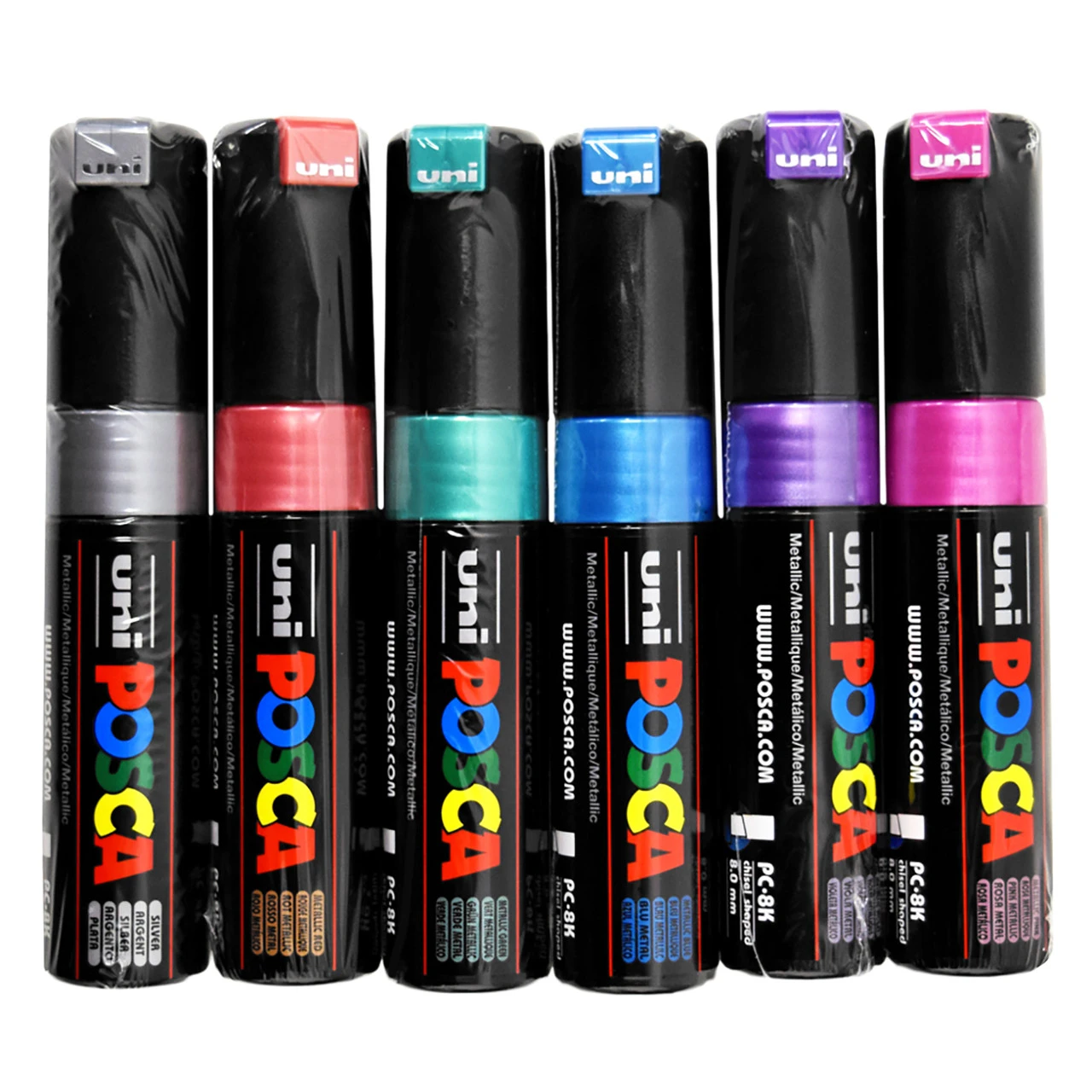 Posca Paint Marker Broad PC-8K Set of 6, Shadowing Colors