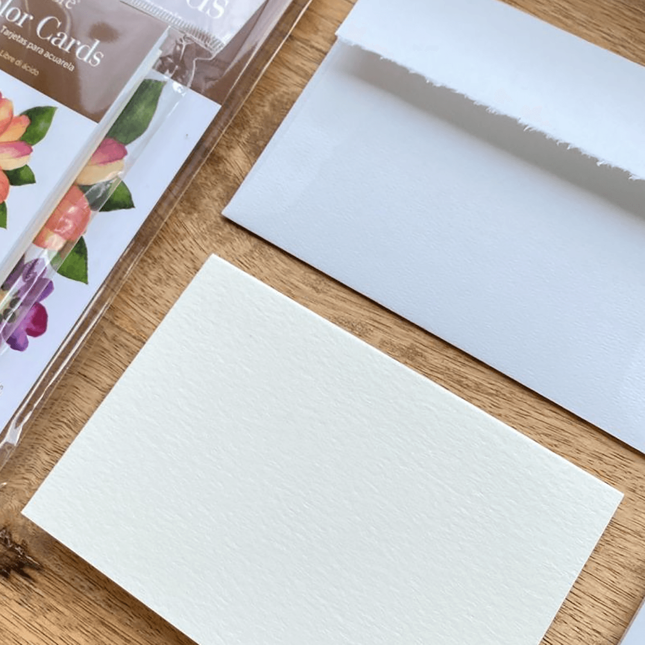 Strathmore Creative Cards & Envelopes, Watercolor Foldover with Deckled ...