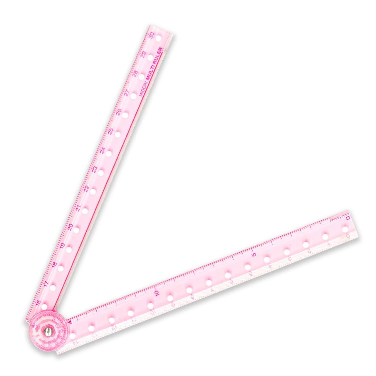 30cm Multi-Angle Ruler in Transparent Pink