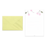 Midori Letter Writing Set, Letterpress Die-Cut Strawberry