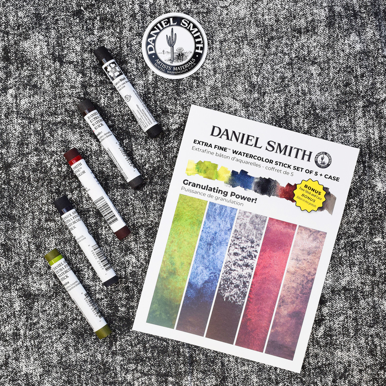 Daniel Smith Extra Fine Watercolor Sticks 5 pc Set, Core Colors
