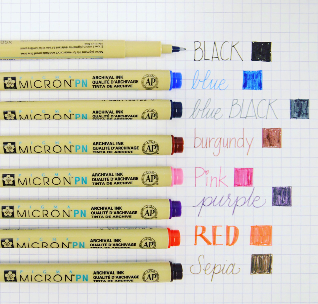 Sakura Pigma Micron, Set of 4 Fine Tip