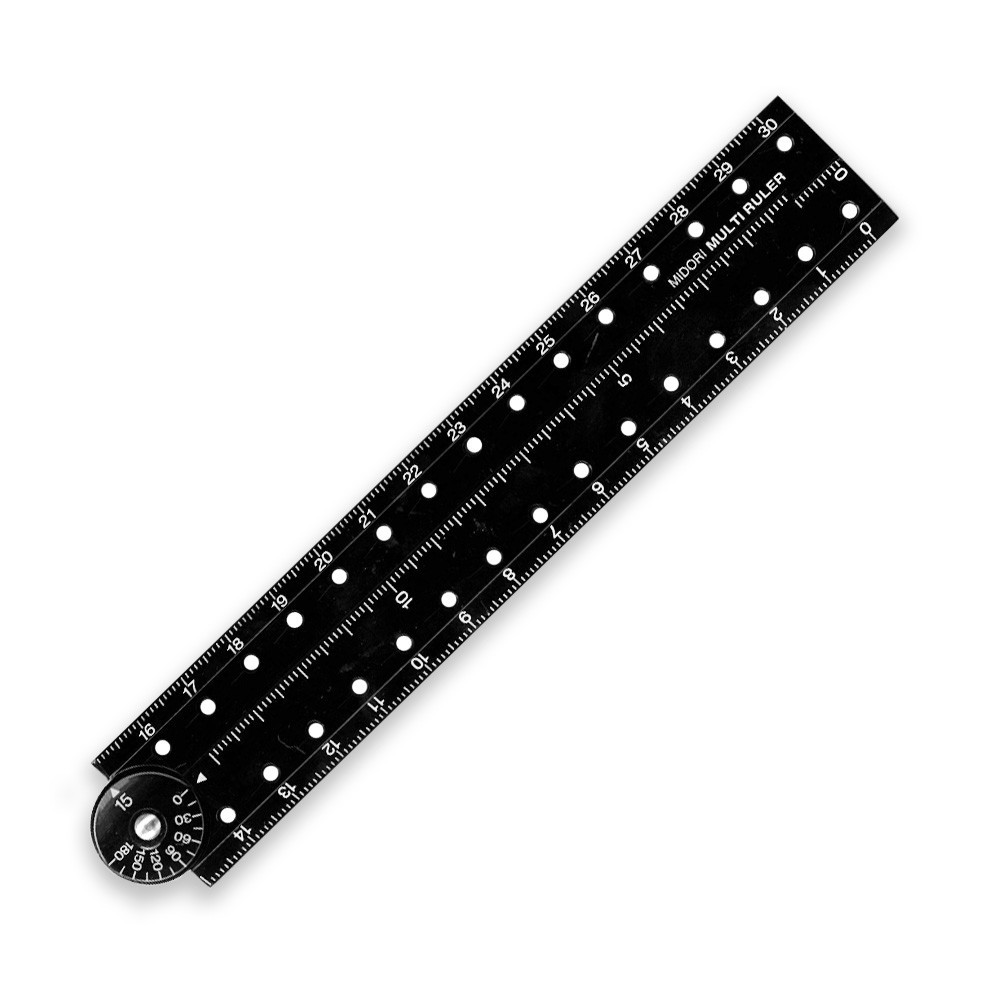 30cm Multi-Angle Ruler, Black