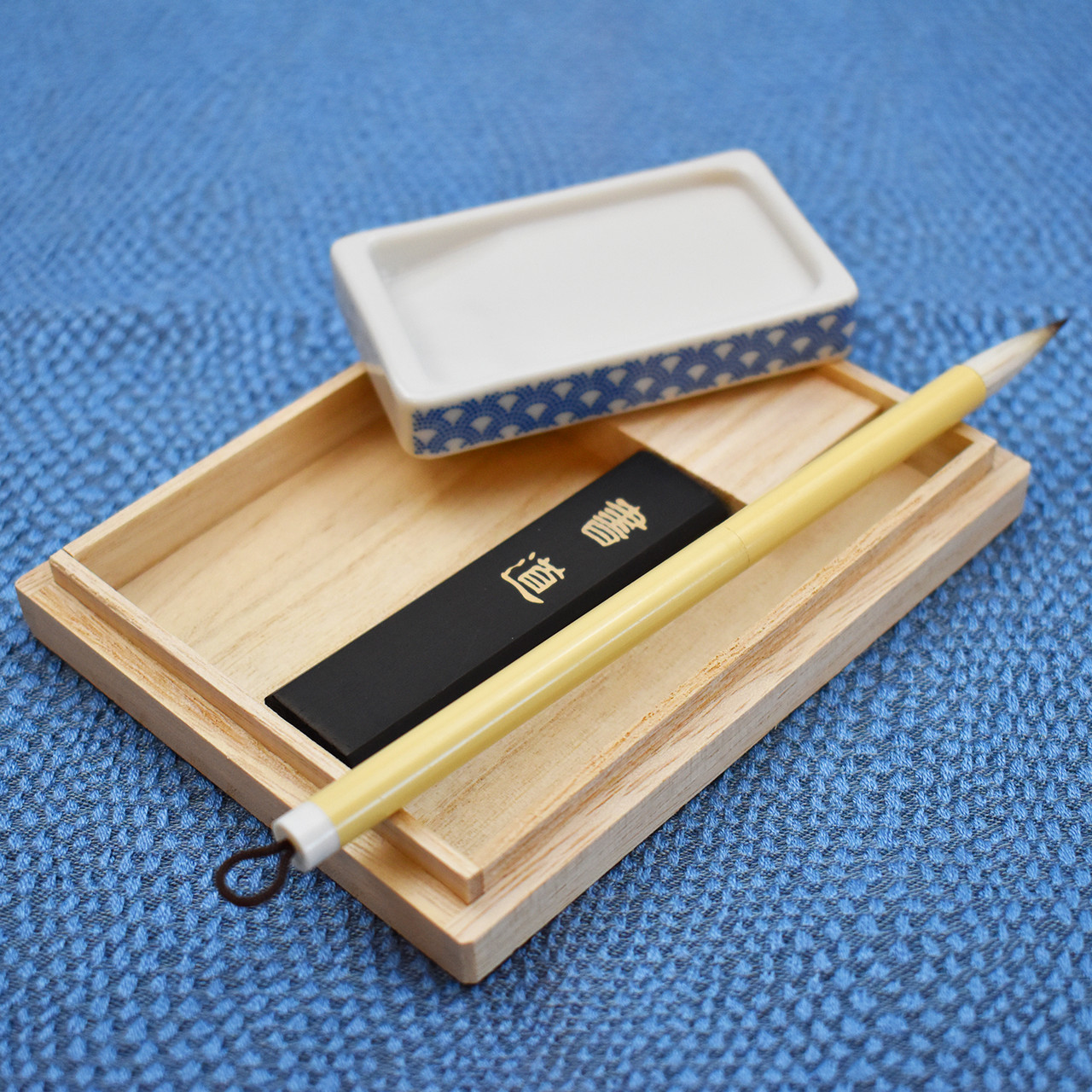 Ink Stick + Stone Gift Set, White/Red