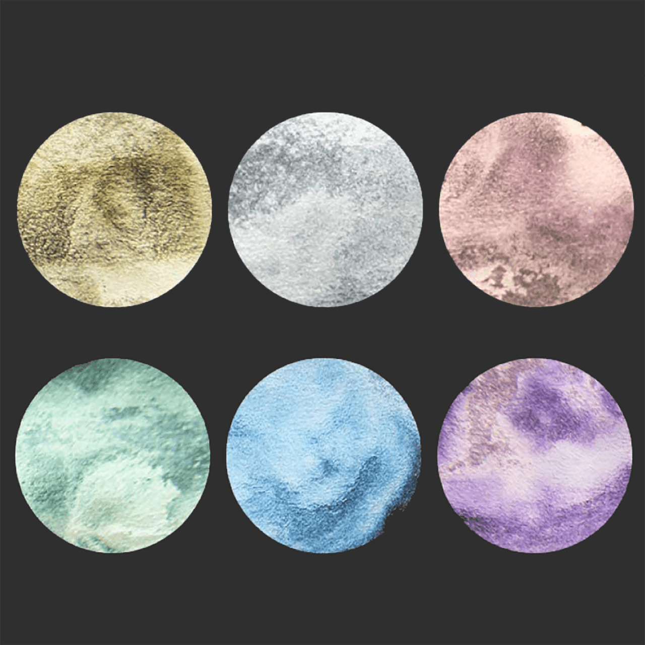 Boku-Undo 6-Color Watercolor Palette, Pale