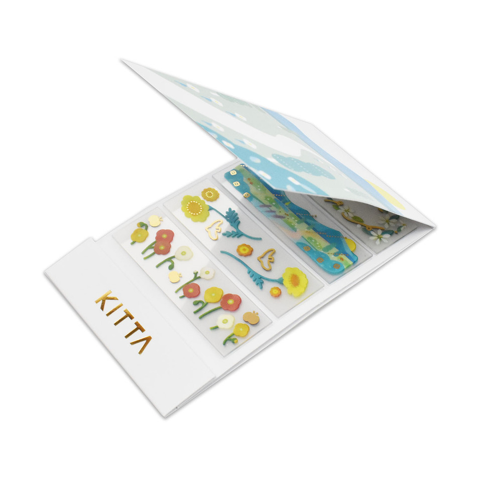 KITTA Clear Washi Tape Pack 15mm, Drop Set