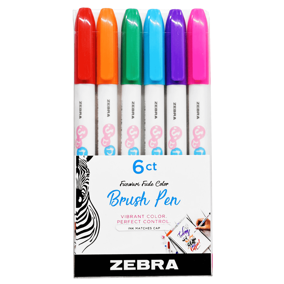 ZEBRA Lettering Set, Mildliner/Funwari Combo 12 Pack