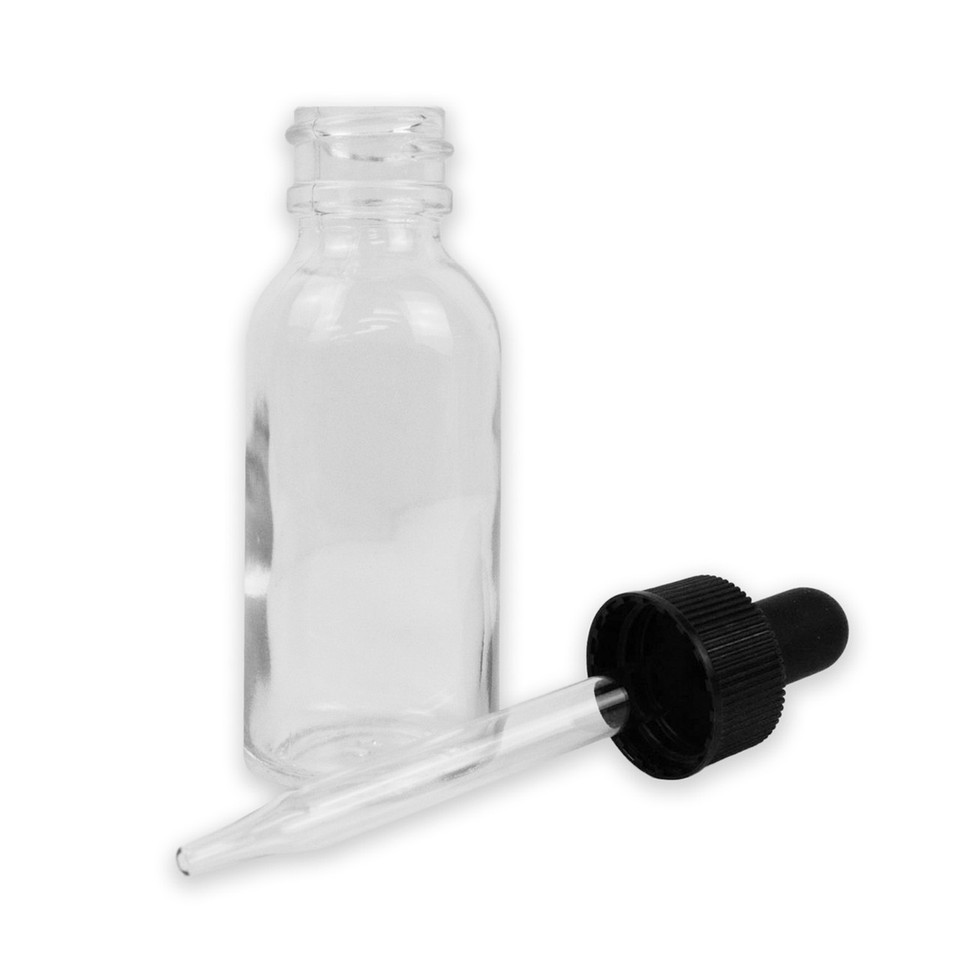 Clear Glass Bottle & Dropper 30ml