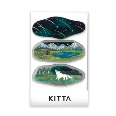 KITTA Clear Washi Tape Pack 15mm, Yozora