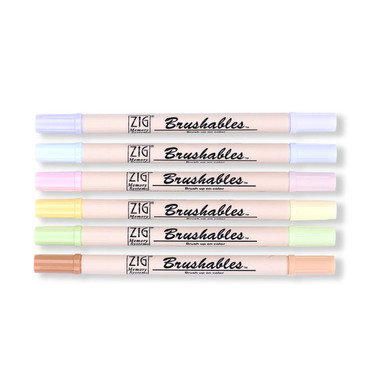 Zig Brushables Set of 6, Pastel