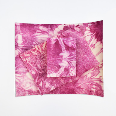 Pergamena Parchment Goatskin, Tie-Dyed Prepared - RED VIOLET