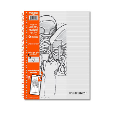 Whitelines Wirebound Notebook, Lined 8.5X11