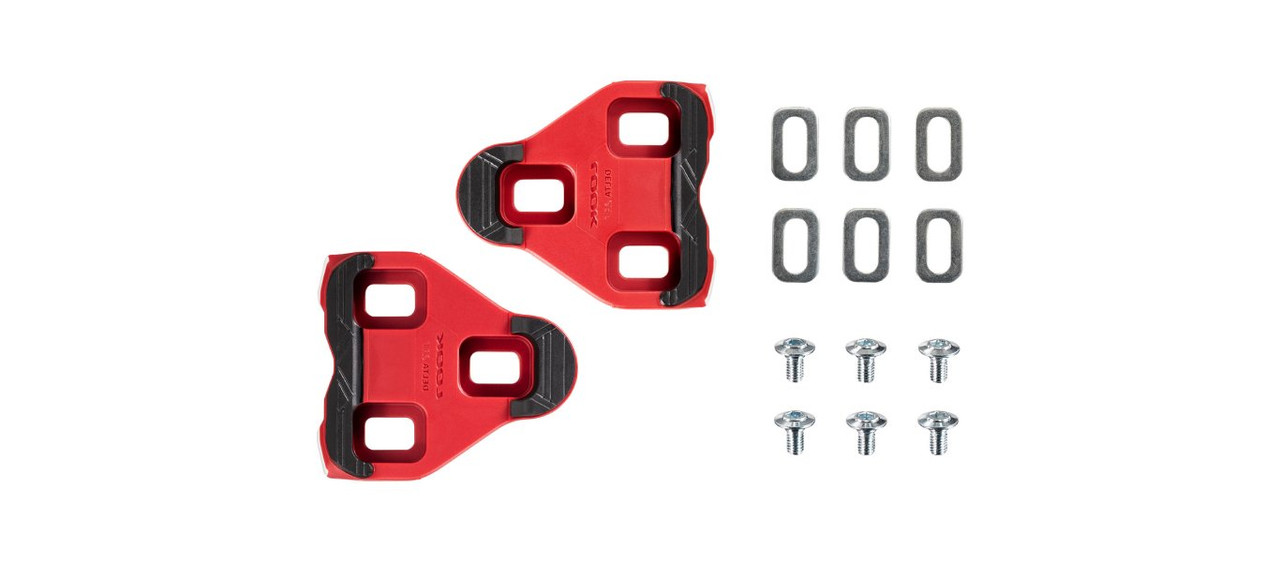 Look Delta Fitness Cleats Red 9 Degree Float - BikeShoes.com - Free 3 ...