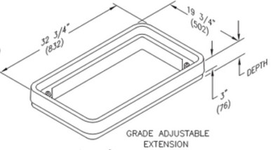 Quazite 17 x 30 x 3 Grade Adjustable Extension PG1730ED03