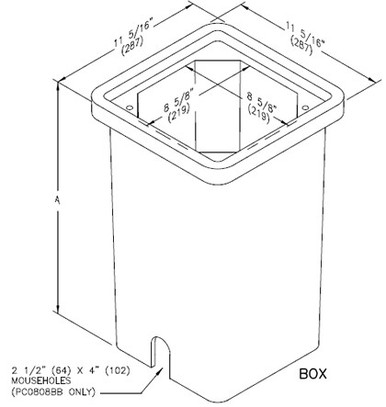 PC0808BA 8 X 8 Quazite Box - Heavy Duty Cover