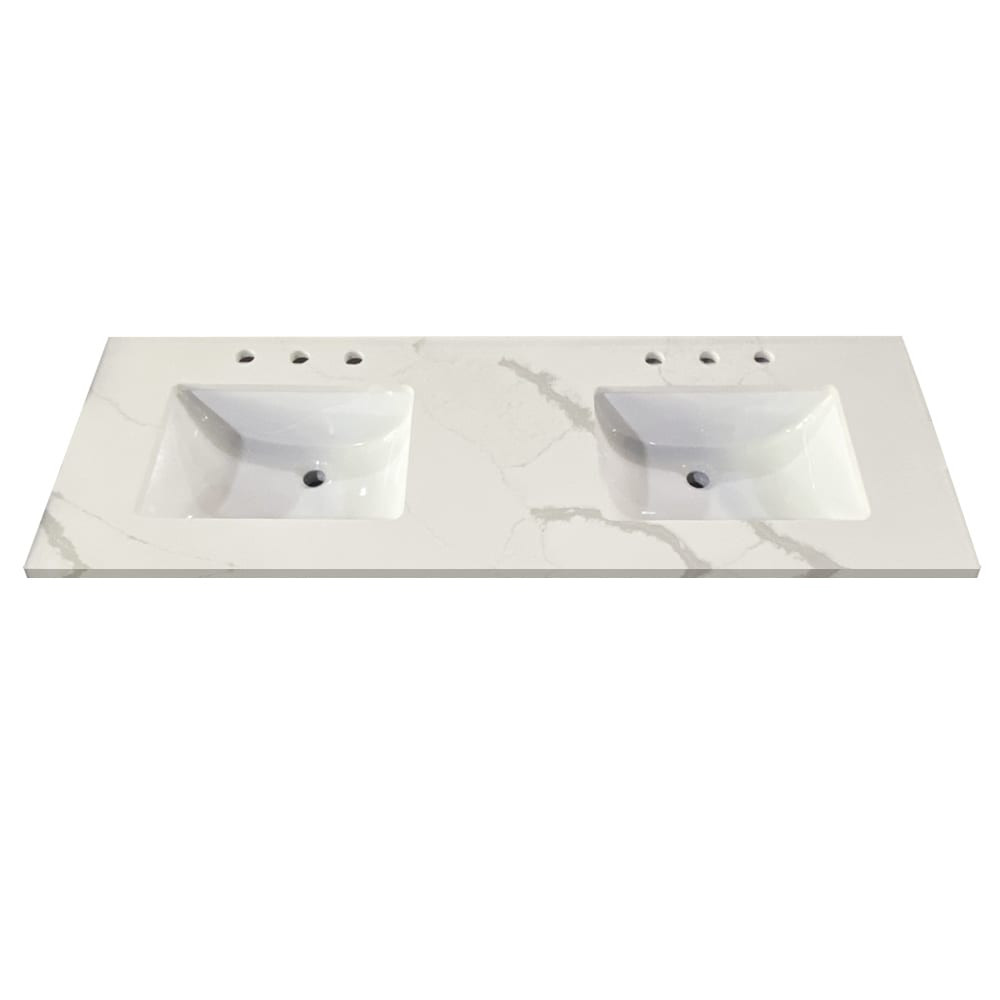 Calacatta Gold Quartz Double Vanity Top 61" x 22"