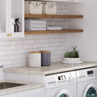 6' CenterPointe Butcher Block Floating Shelf Kit - Seconds and Surplus