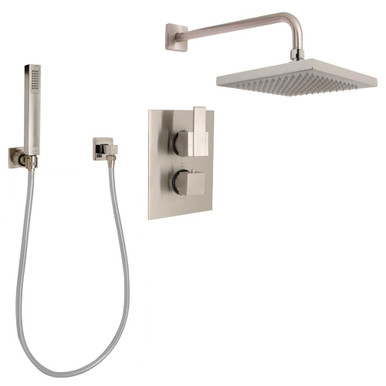 Huntington Brass Razo Thermostatic Shower Package - Satin Nickel ...
