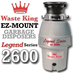 Waste King Legend Series 2600 1/2 Hp Garbage Disposer | Seconds & Surplus