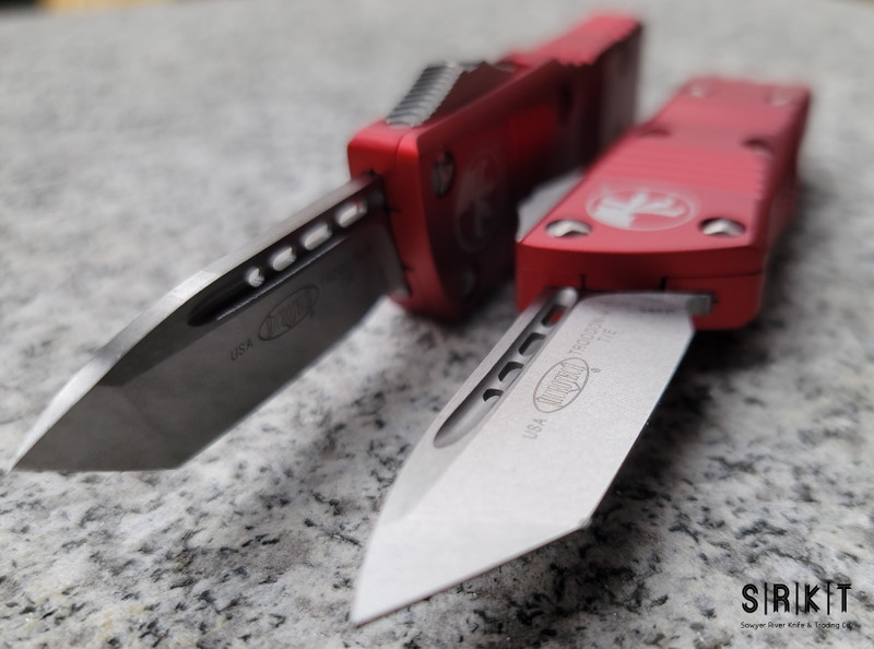 Microtech Troodon Mini T/E OTF Auto 240-1RD @ SRKT Stonewash Bohler ...