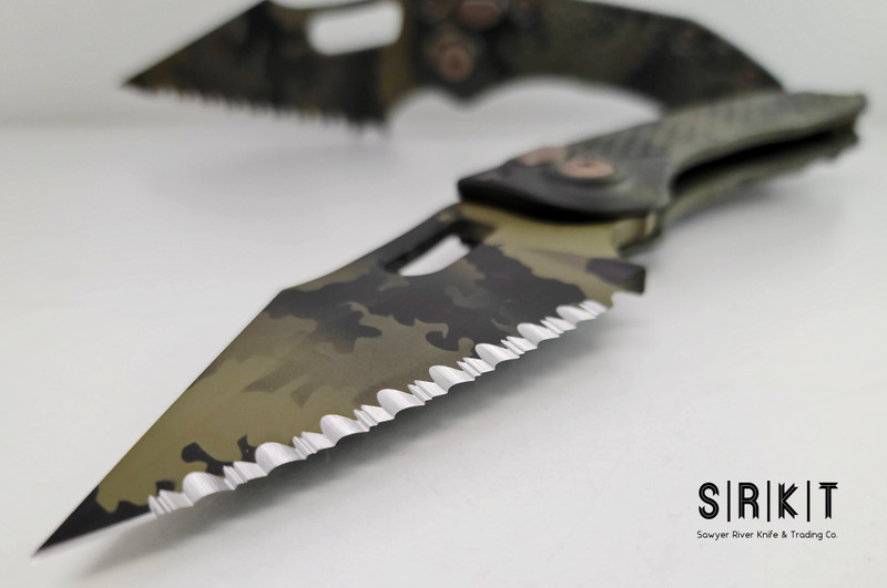 Microtech | Borka Blades Signauture Series Stitch Auto OD Green Camo ...