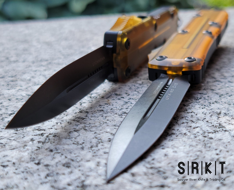 Microtech Signature Series Ultem UTX-85 232-1DLCTULS Black Magnacut D/E ...