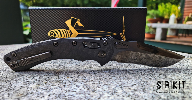 Microtech | Marfione Custom Amphibian RAM-Lok 204-MCK DLC M390 Recurve ...
