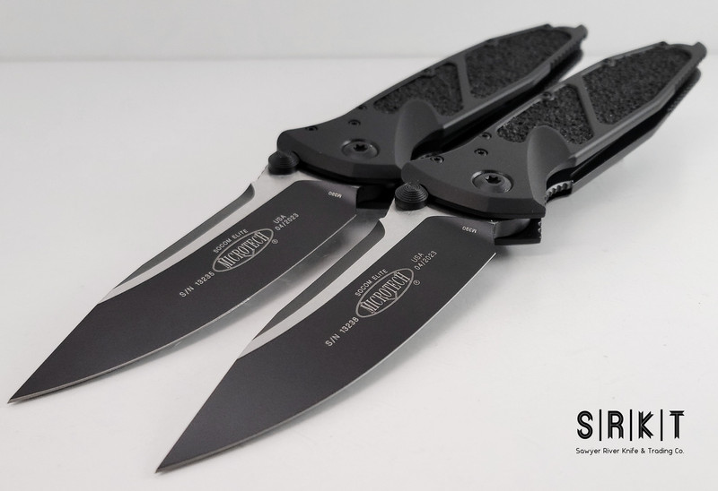 Microtech SOCOM Elite Manual S/E Tactical 160-1T Black M390 Drop Point ...