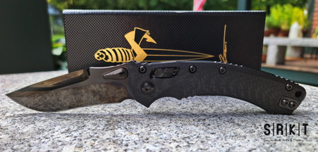 Microtech | Marfione Custom Amphibian RAM-Lok 204-MCK DLC M390 Recurve ...