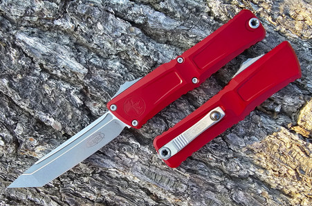 Microtech Combat Troodon Gen III OTF 4” M390MK Tanto Blade & Red Deep ...