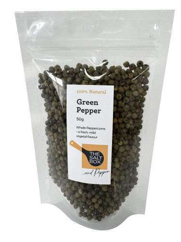 Green Peppercorns (Whole 100g Pouch) | The Salt Box