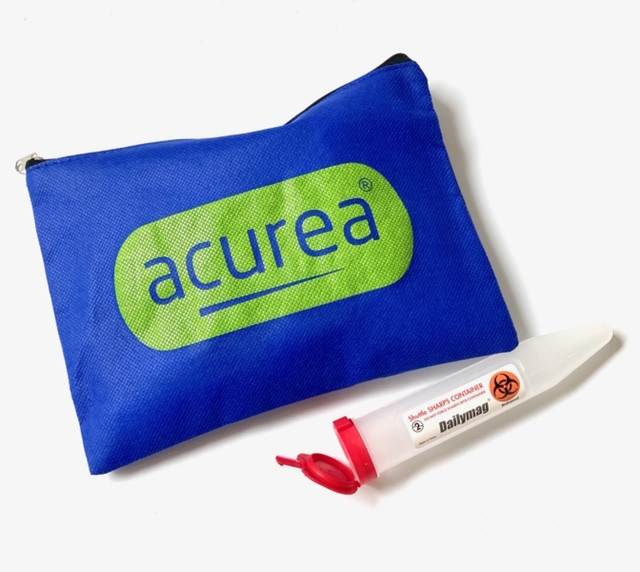 Portable Sharps Shuttle Container - Auricular Equipment & Needles ...