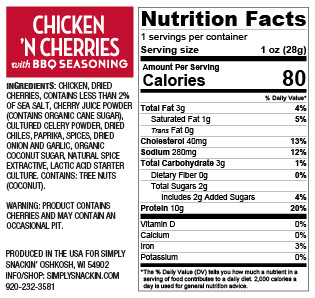 Simply Snackin' BBQ Chicken' N Cherries