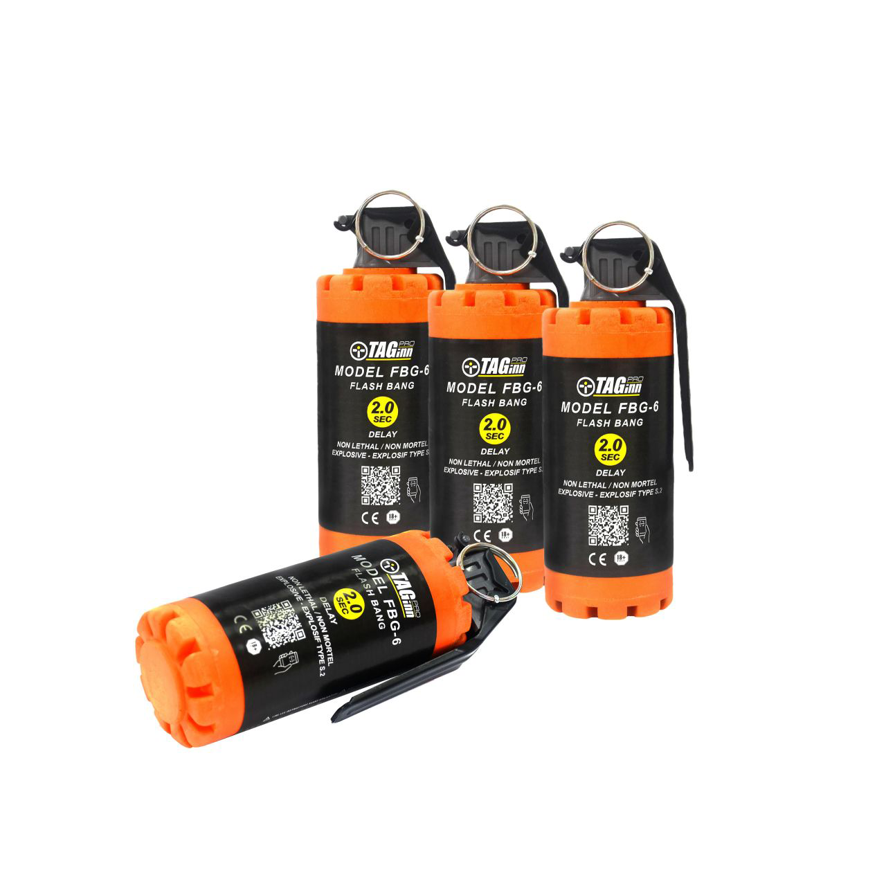 Taginn Fbg 6 Flash Bang Grenade 6 Pack Badlands Airsoft Canada