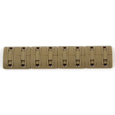 Modular 1913 Picatinny Rail Cover Double Tan - 4 Pack