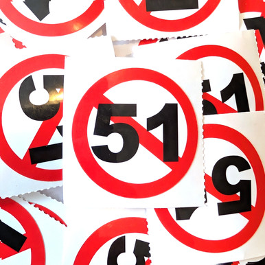 Sticker - NO 51 | Badlands Paintball Canada