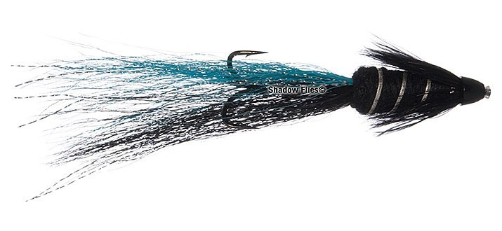 Snaelda-Blue/Black | Brass Conehead Tube Salmon Fly