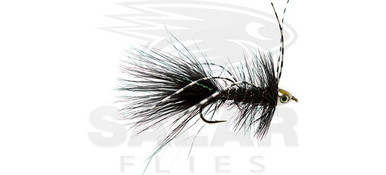 CH-Eye Wooly Bugger Black w. White Barred Rubberlegs | Brass Conehead ...