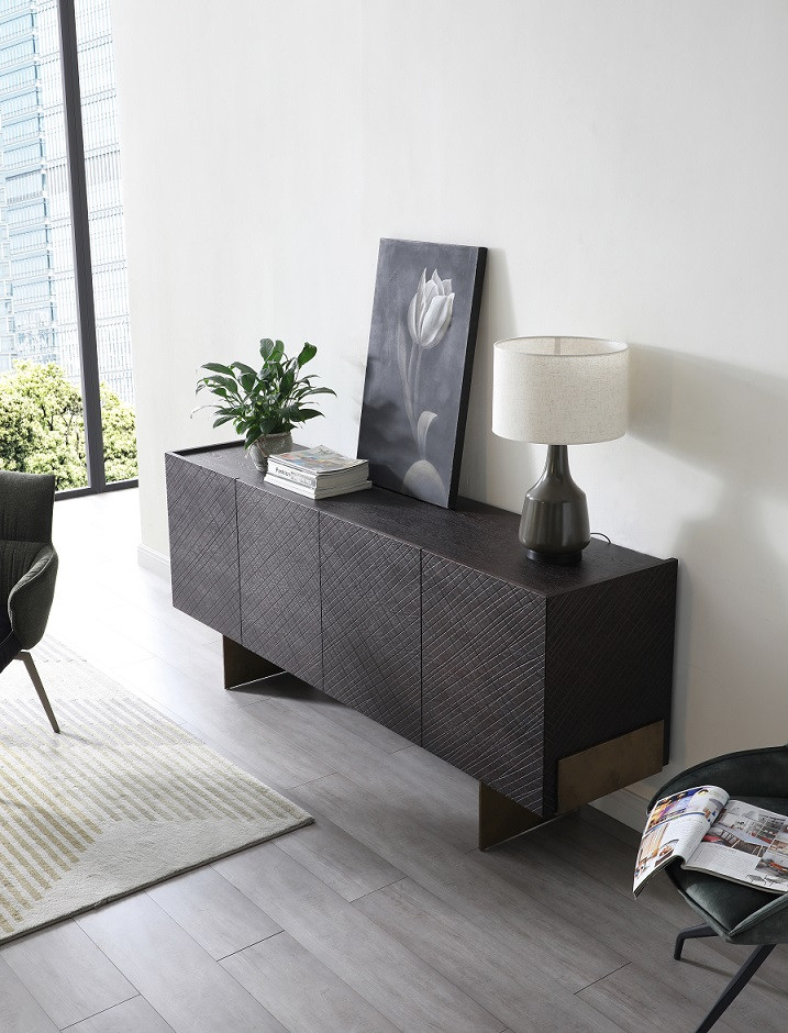 Gerald- Modern Brown Ash and Antique Cooper Buffet / VGVC-G2206-BRN ...