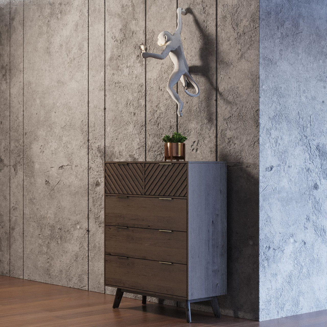 Daisy Mid-Century Dark Acacia Chest / VGWDKYOTO-CHEST - GEG COMFORT