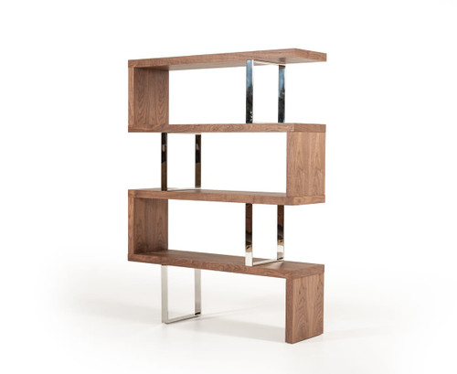 Maze Modern Walnut Bookcase / VGBBMD105-WAL - GEG COMFORT