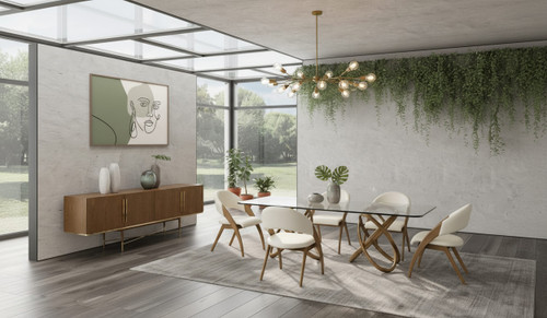 Mason & Lucas Modern Walnut Dining Set / VGCSMASON-SET - GEG COMFORT