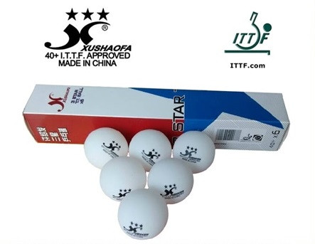 Xushaofa 40+ 3 Star Balls ittf pack of 6 pcs white (seamless) - Raffi Sport