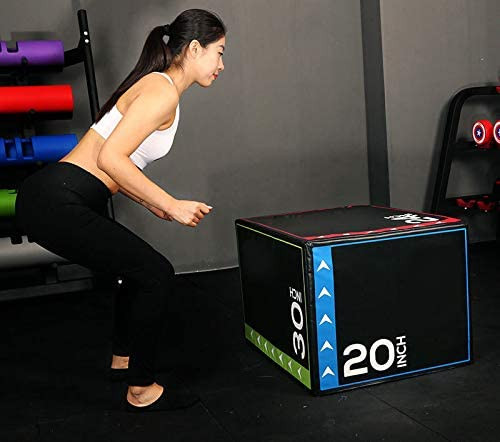 3 in 1 Soft Plyometric Box Jump Box - 20 x 24 x 30 inch