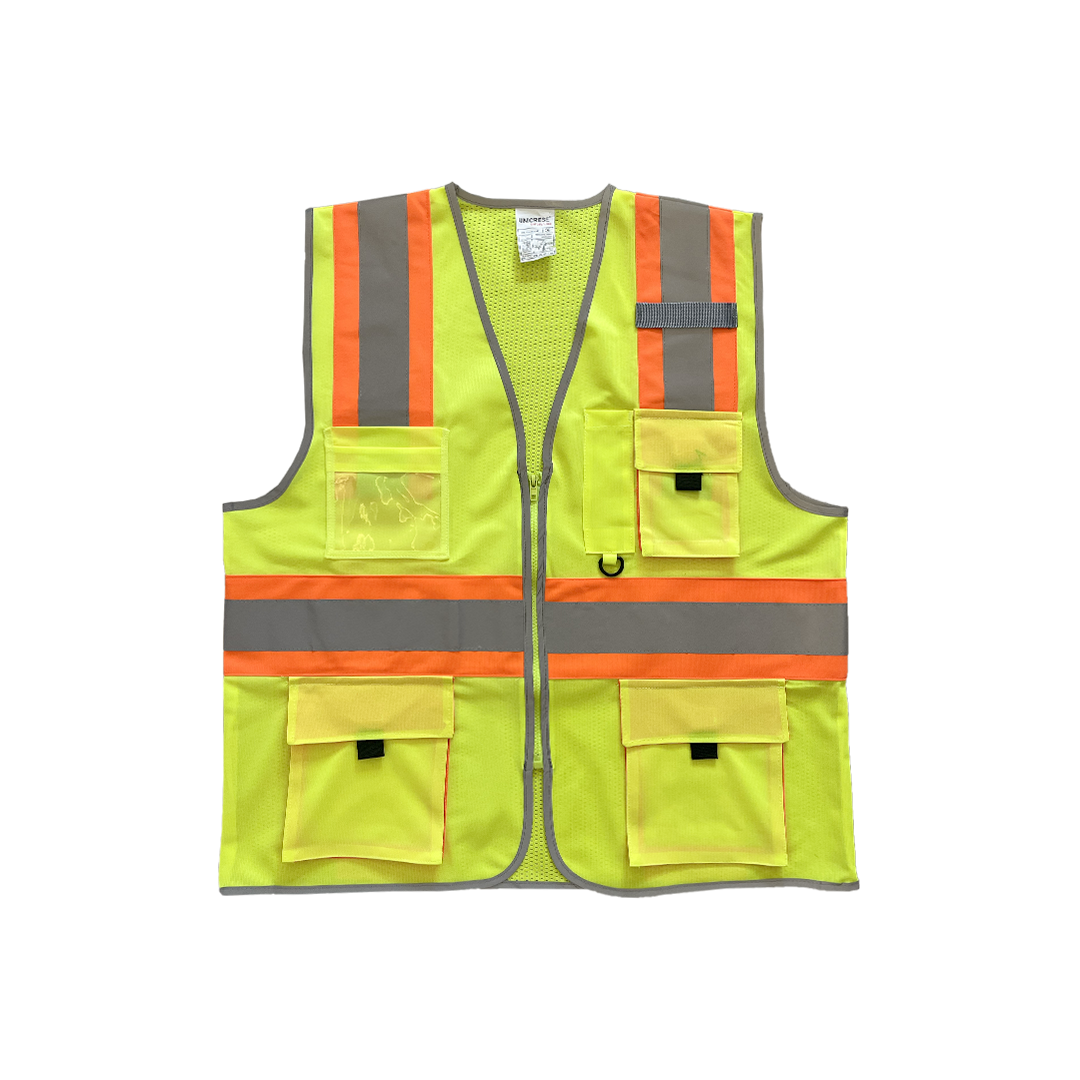 3M Reflective Zip-Up Safety Blank Vest With Pockets