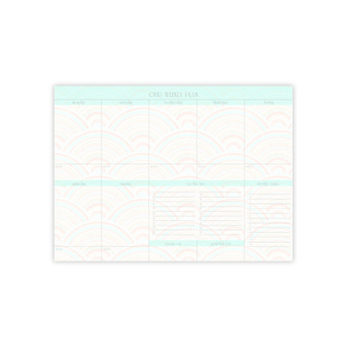 Coastal Boho Sticky Notes: Sunray Scribbles (7 Sizes, Vibrant Design)