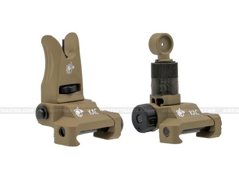 Knight's Armament Micro Flip-Up Sights Set Tan