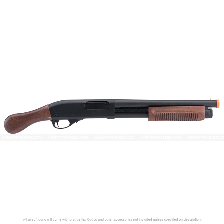 Golden Eagle M870 Spring Powered Tri Shot Pump Action Airsoft Shotgun